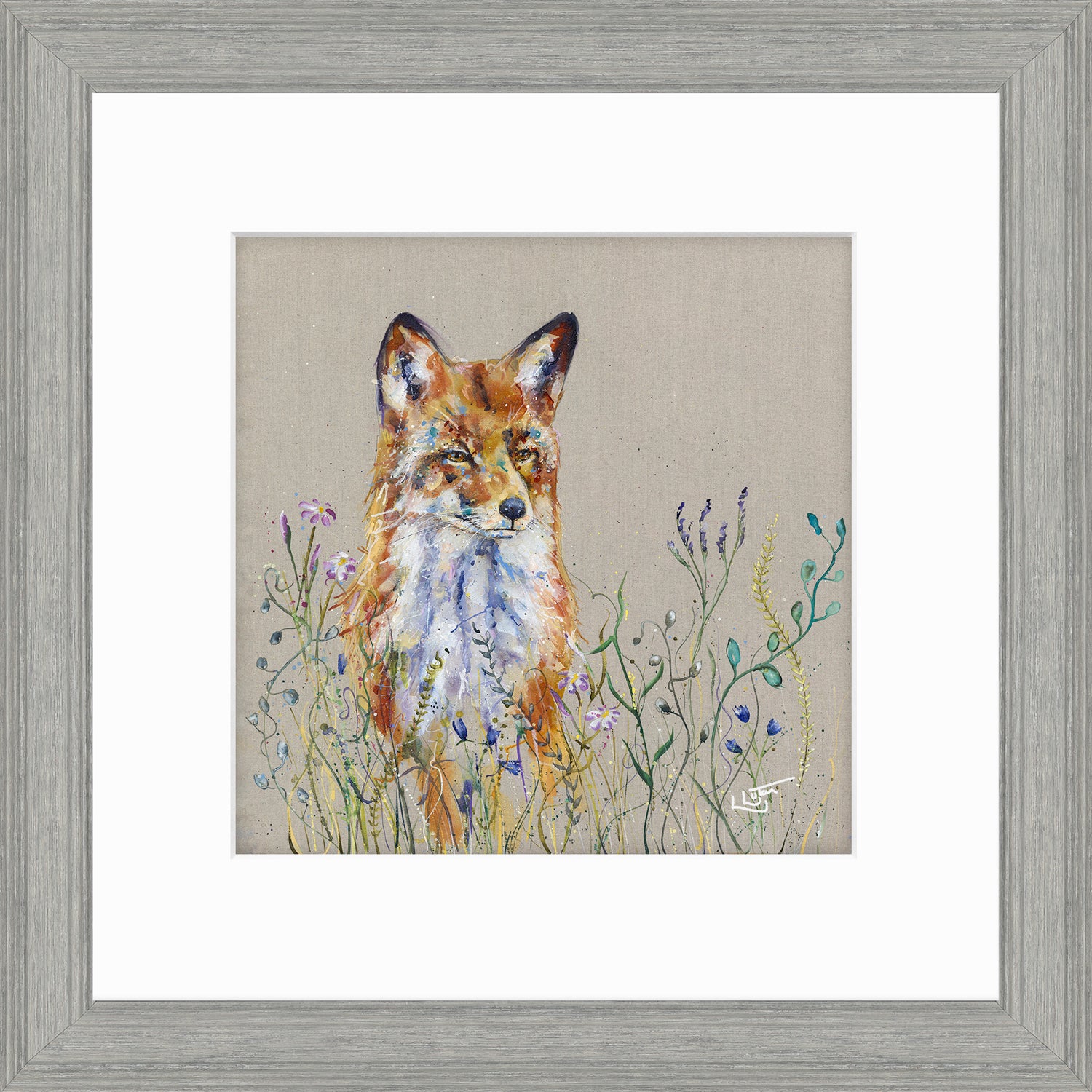 Floral Fox Small By Louise Luton *NEW* – The Artists Quarter