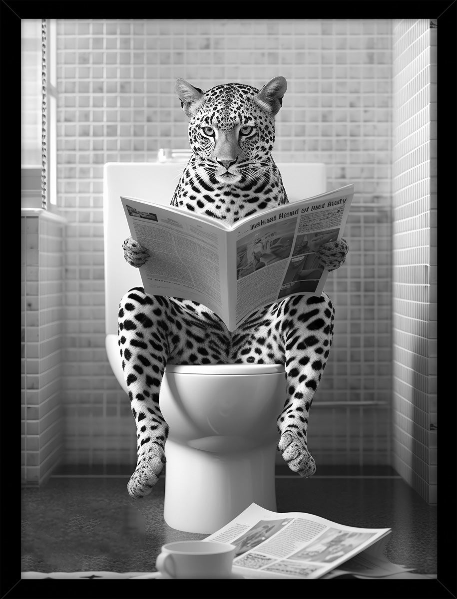 Leopard Toilet By Moonshine Prints – The Artists Quarter