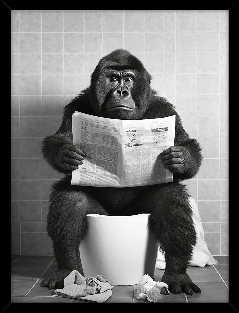 Gorilla Toilet By Moonshine Prints *To be discontinued, last chance to ...