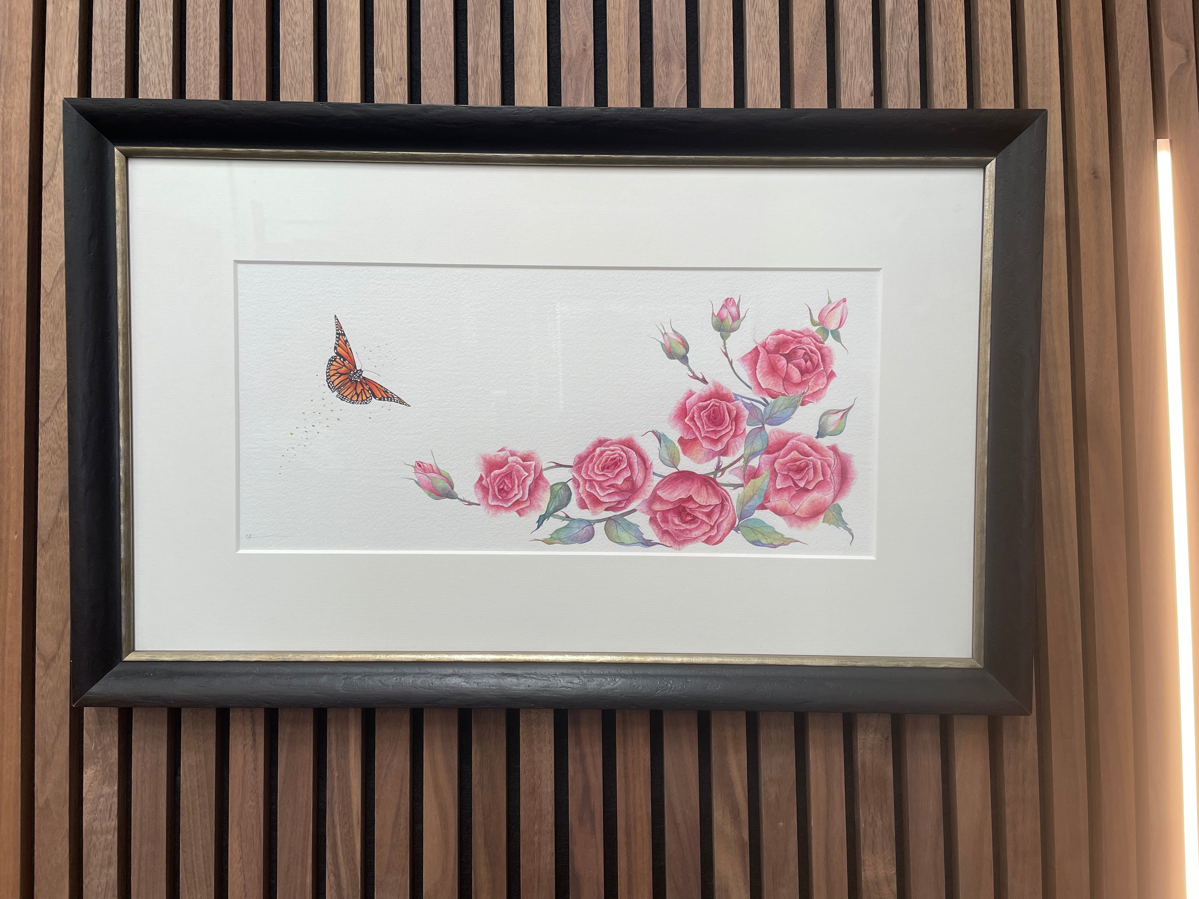 Butterfly Roses By Sarah Ewing (Original) – The Artists Quarter