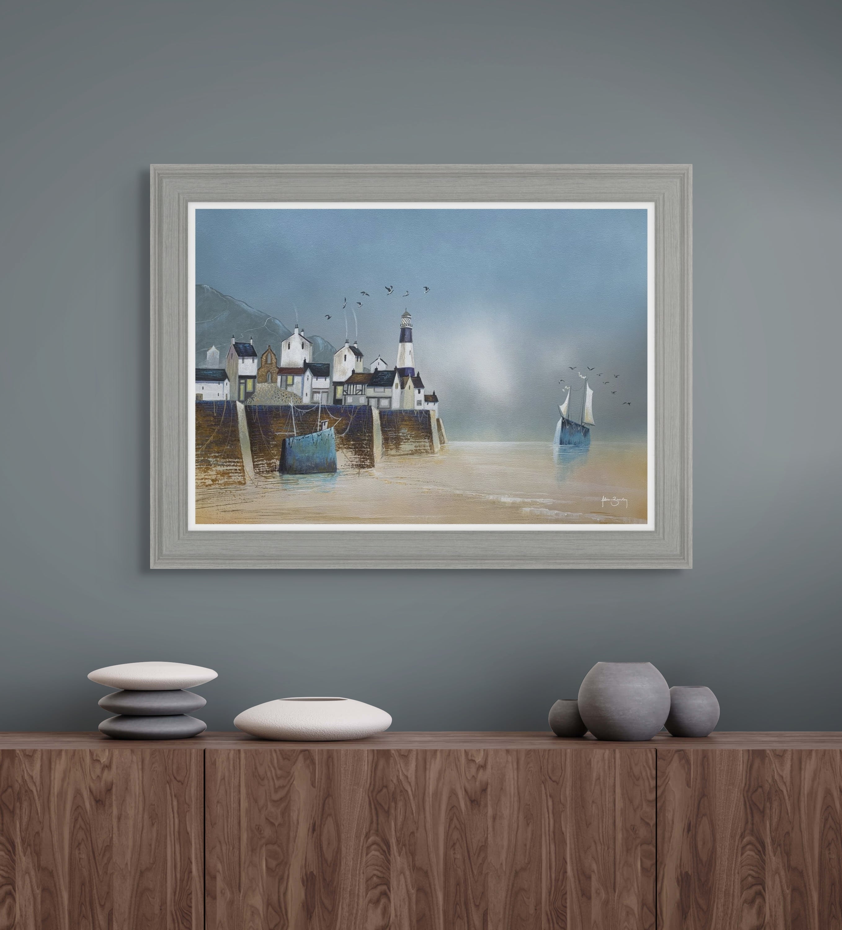 Lighthouse In The Harbour By Adam Barsby – The Artists Quarter