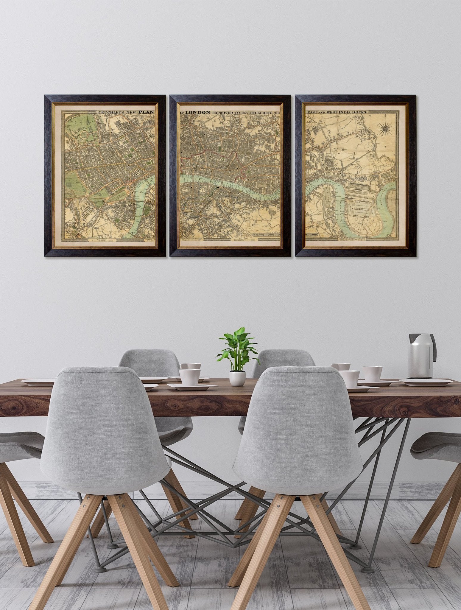 c.1827 London Triptych Map – The Artists Quarter
